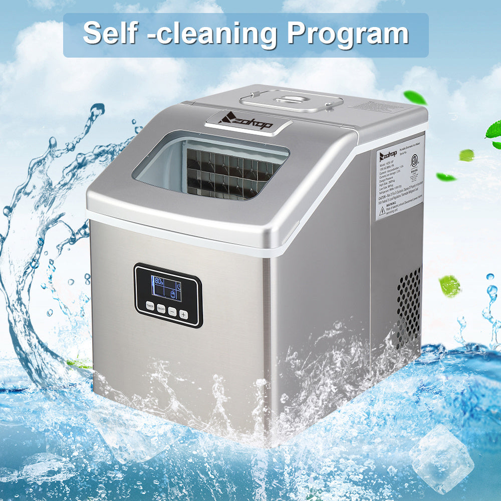 Ice Maker Stainless Steel HZB-18F/120W/40Lbs/115V/60Hz – 1111 Market ...